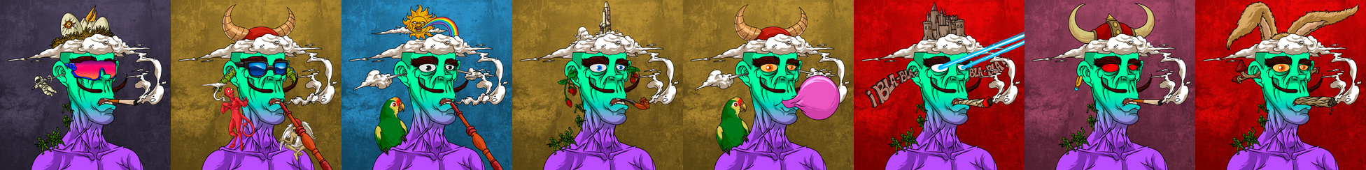 Smoke Heads - A unique NFT collection living on the TIEXO Marketplace